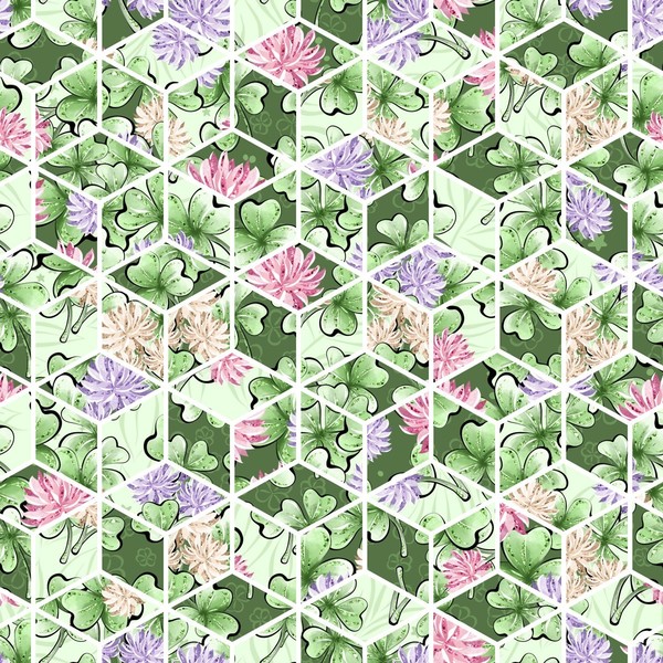 ♣ Papier scrapbooking St Patrick . Clover, digital paper ♣