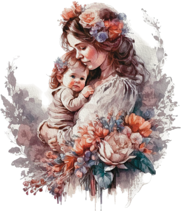 Fête des mères, enfant & maman png - Mother clipart