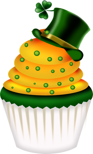♣ St Patrick, gâteau png - St Patrick's Day cupcake png ♣
