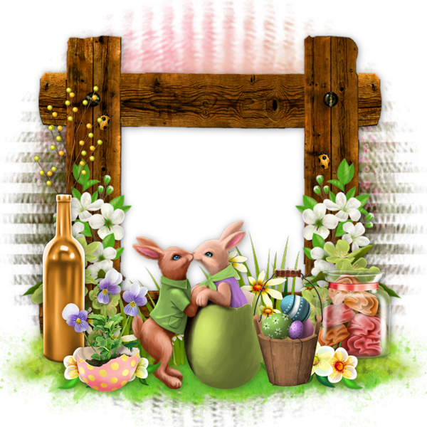 Cadre Pâques png, printemps _ Easter frame png