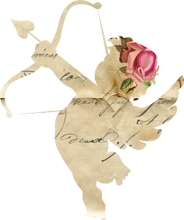 Silhouette Cupidon Vintage St Valentin Tube Cupid Png