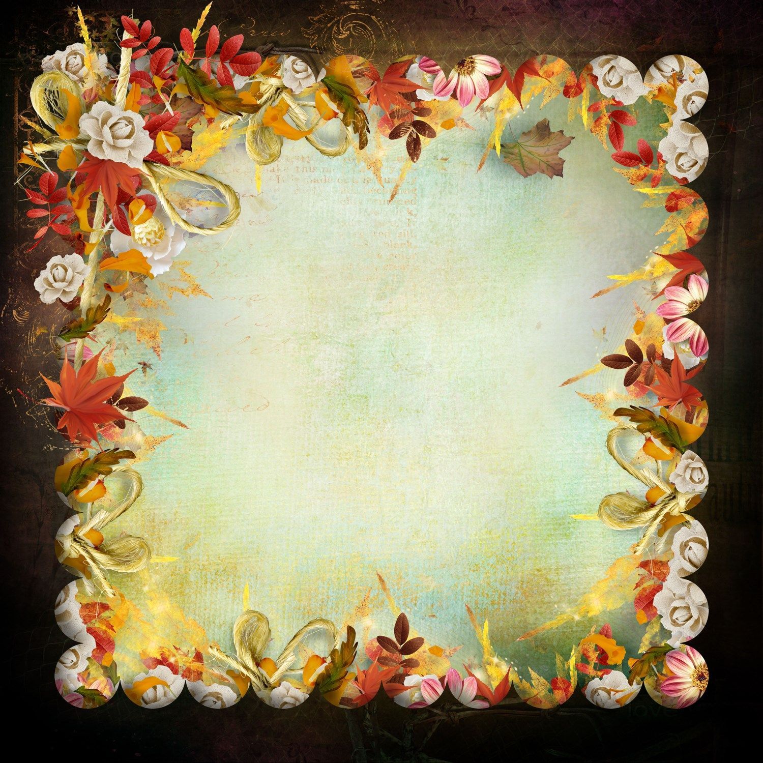 Automne : fond pour scrap - Autumn scrapbook paper