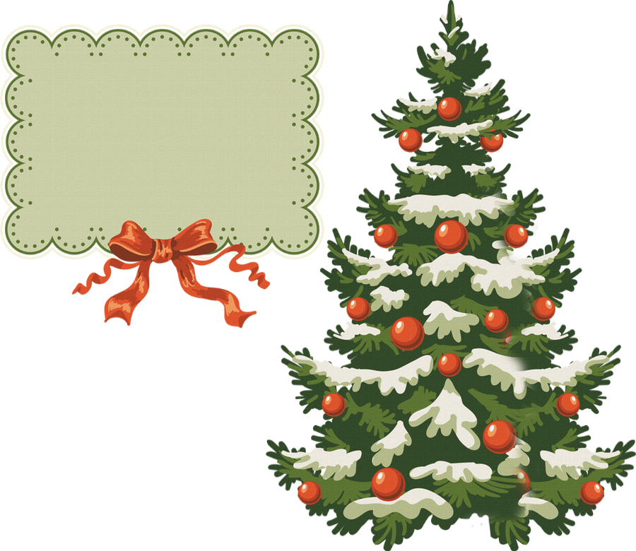 Etiquette de Noël png, sapin - Christmas tree png, label