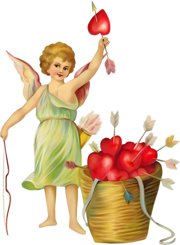 ♥ Tube St Valentin Cupidon Rétro Png ♥ Vintage Cupid ♥