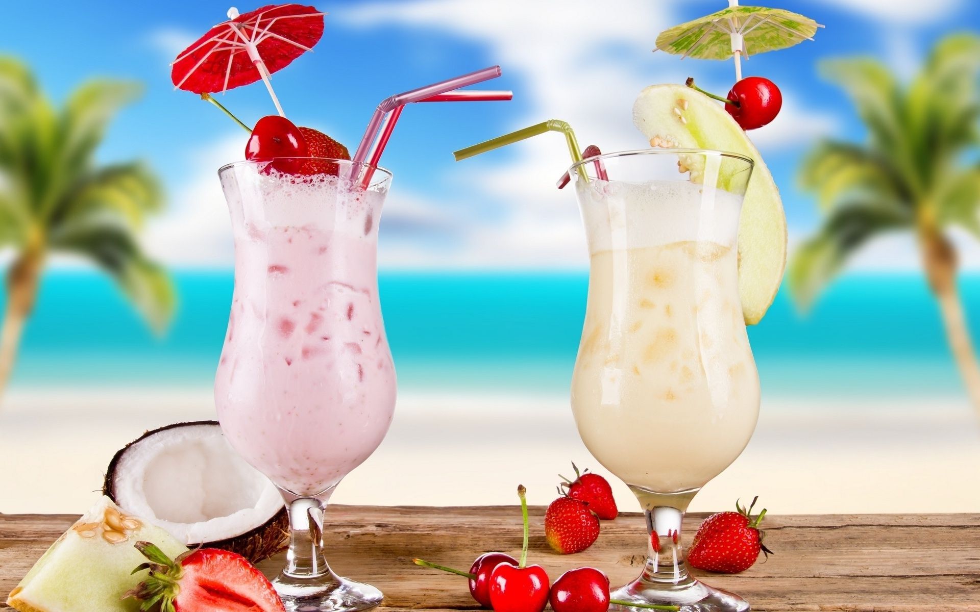 Fond Décran Cocktails à La Plage Wallpaper Cocktails