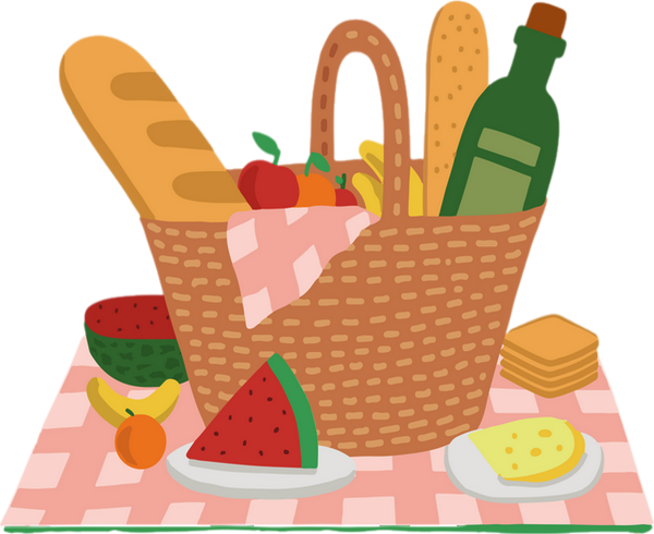 Dessin png panier de pique-nique . Picnic basket drawing