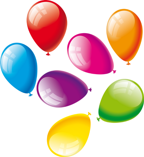 Tube Ballons Multicolores Clipart Birthday Balloons Png