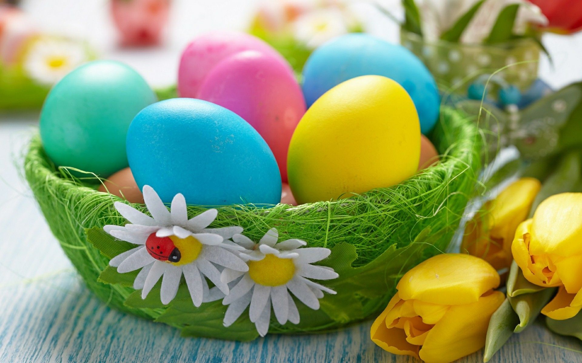 Fond Décran Pâques Oeufs Easter Wallpaper Eggs