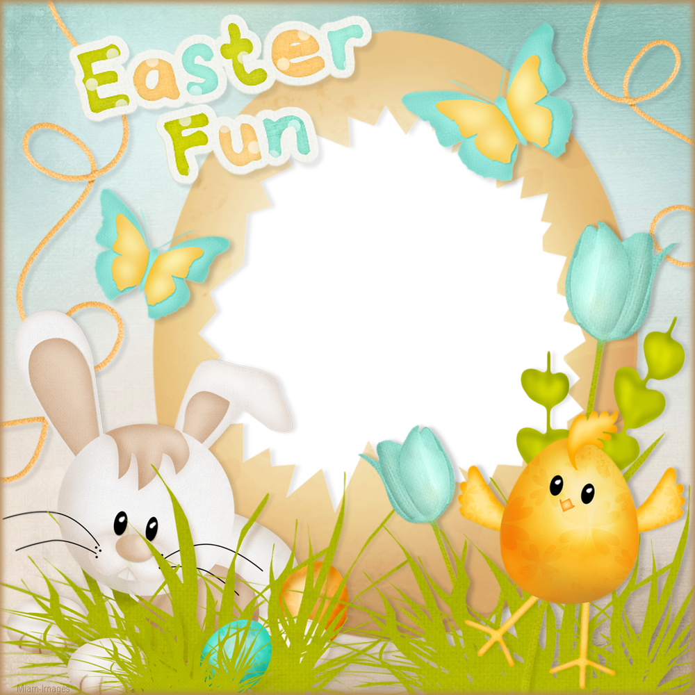 Cadre Pâques png, printemps . Easter frame png