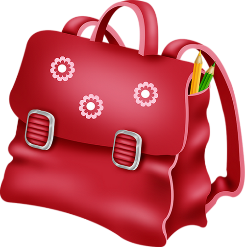 Ecole, rentrée scolaire, cartable png / Schoolbag clipart