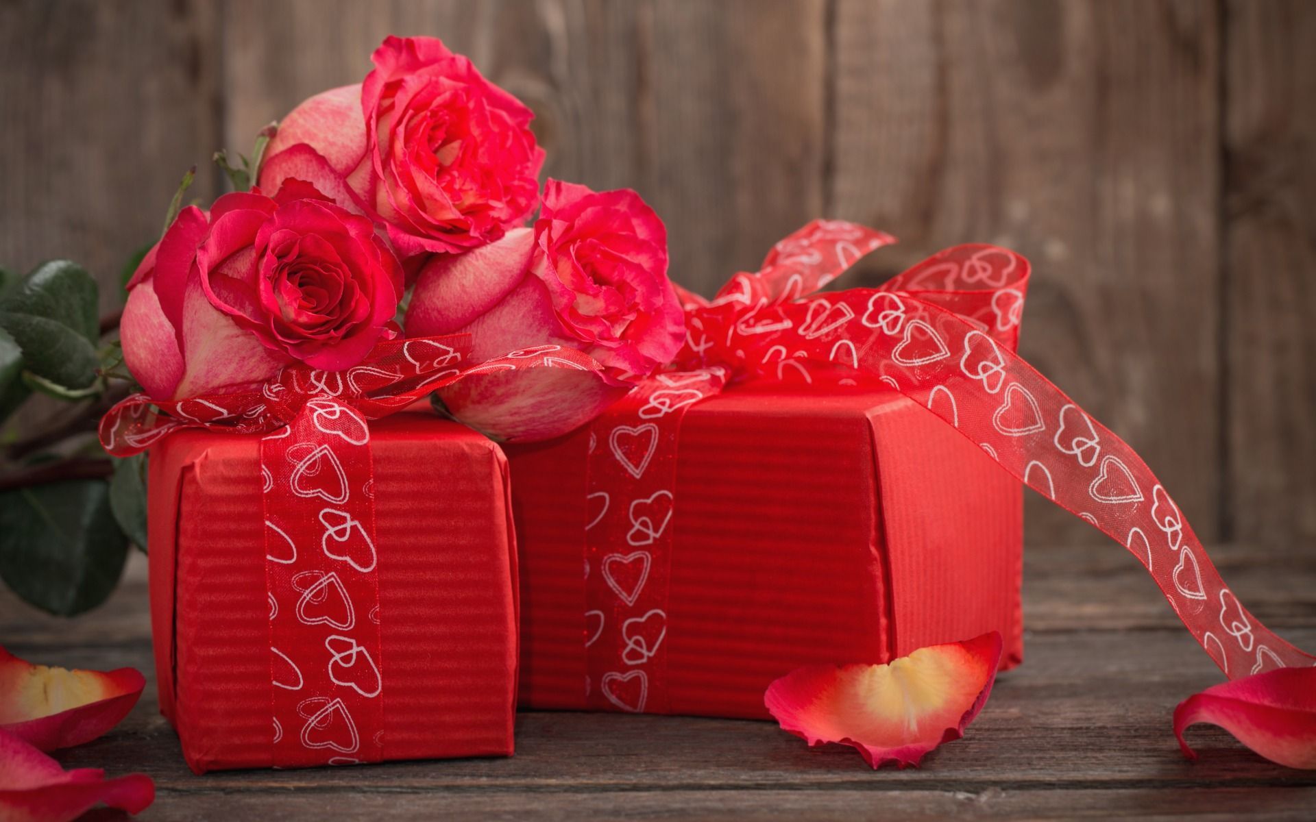 Paquets cadeaux : wallpaper St Valentin - Valentine's day