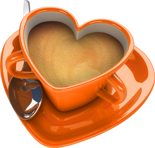 Tasse De Café Tube Cup Of Coffee Png Heart Kawa